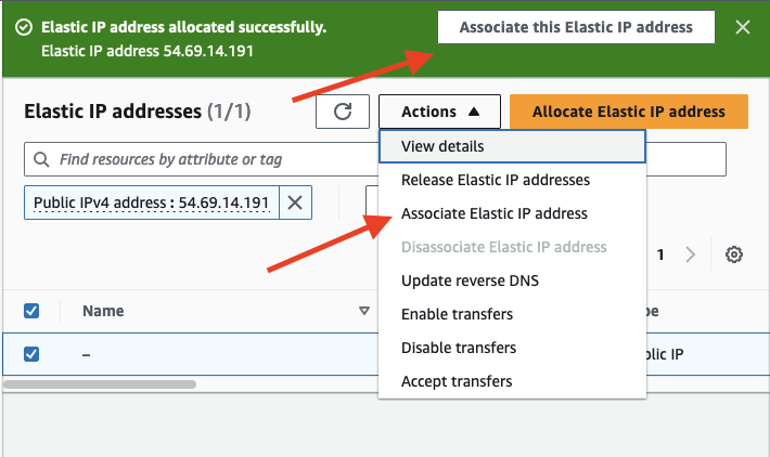 Set Up Elastic Ip With Aws